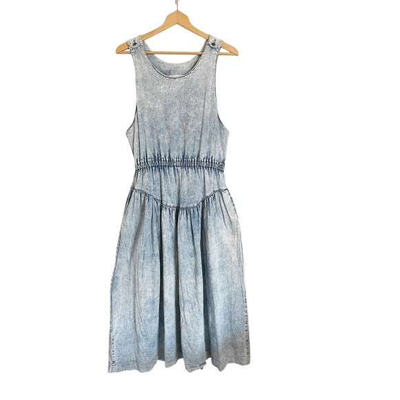 SHEPLERS | Dresses | Vintage Sheplers Western Acid Wash Denim ...